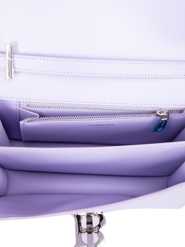 Burberry Women's Lilac Leather Small TB Bag For Sale at 1stDibs
