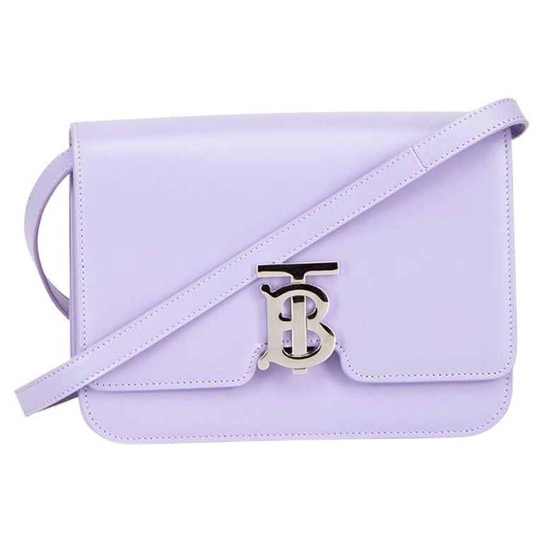 Burberry Women's Lilac Leather Small TB Bag For Sale at 1stDibs