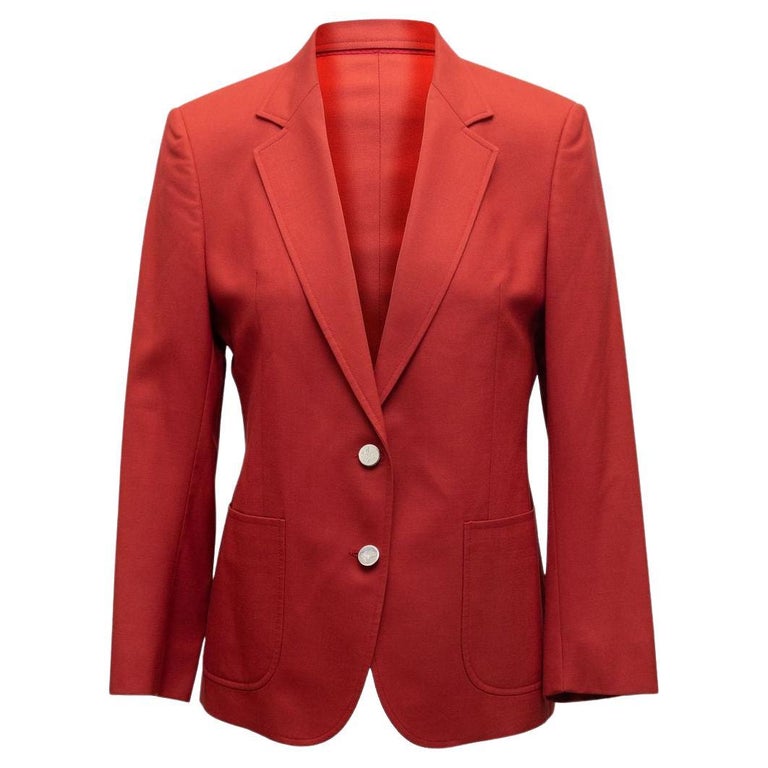 Burberrys Red Wool Blazer For Sale at 1stDibs
