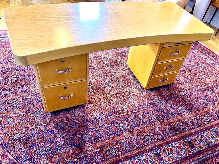 Art Deco Boomerang Desk Circa 1940 For Sale at 1stDibs