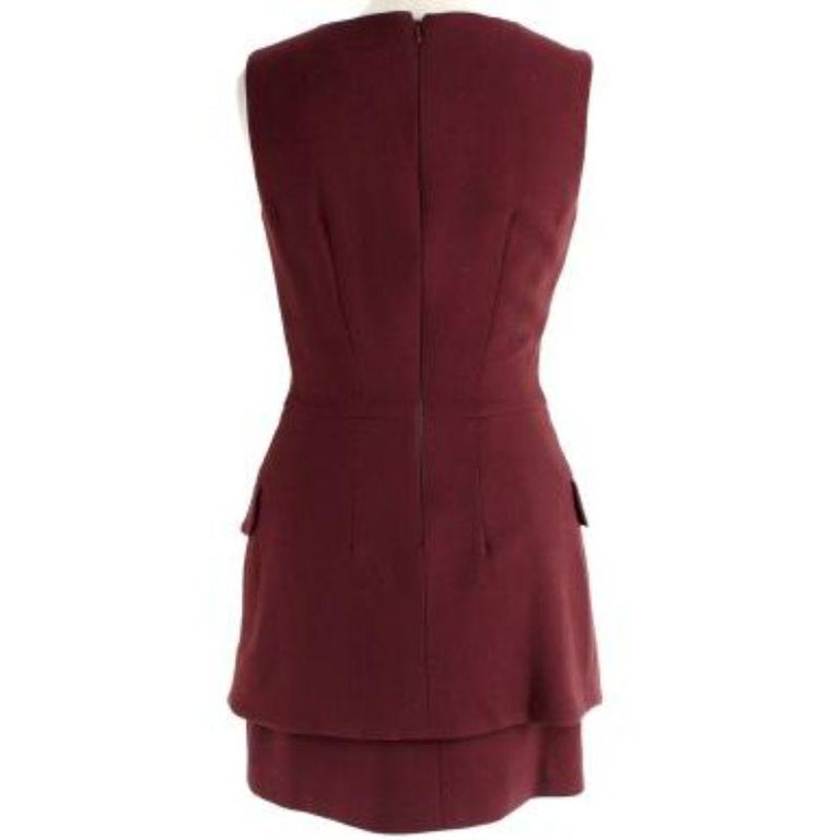 Burgundy Layered Mini Dress For Sale at 1stDibs
