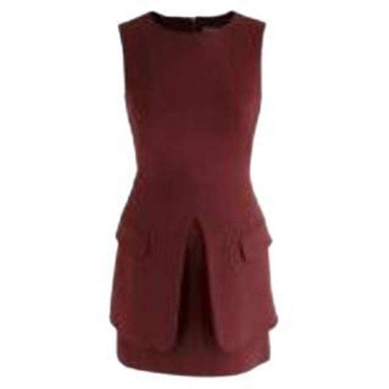 Burgundy Layered Mini Dress For Sale at 1stDibs