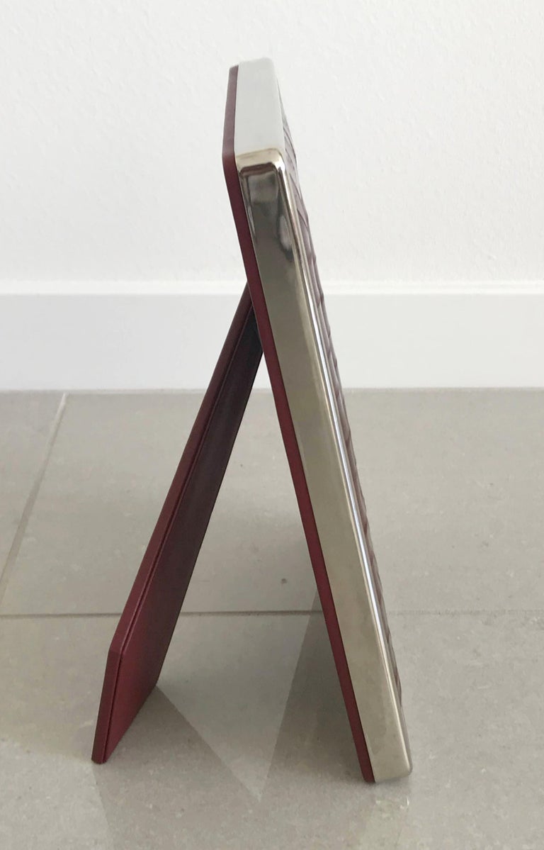 Burgundy Leather Photo Frame by Fabio Ltd For Sale at 1stDibs