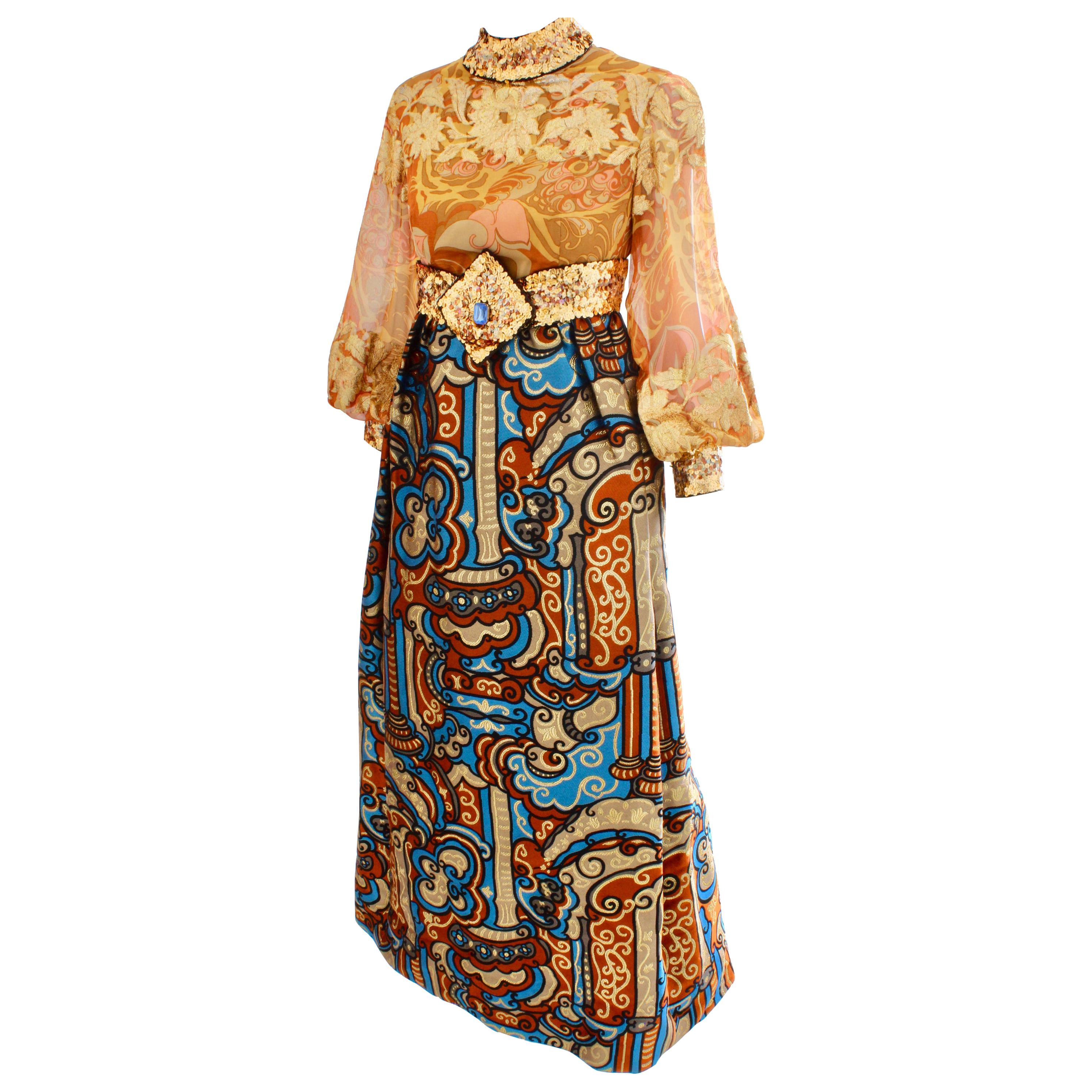 Brocade Evening Dresses - 139 For Sale on 1stDibs