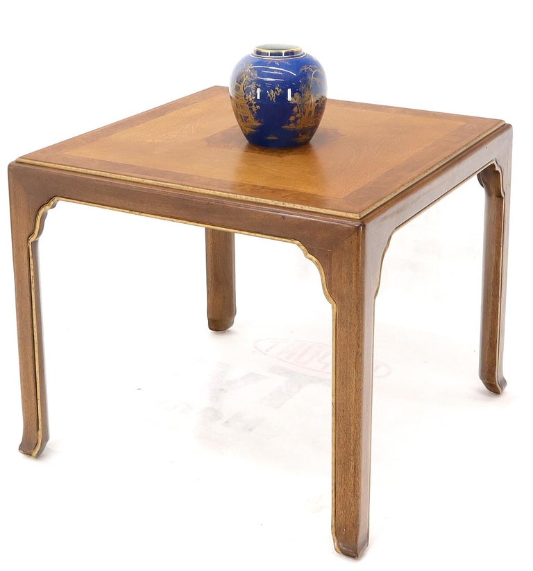 Burl Inlay Square Mid-Century Modern Game Table by John Stuart at ...