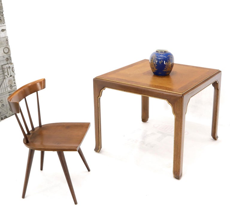 Burl Inlay Square Mid-Century Modern Game Table by John Stuart at ...