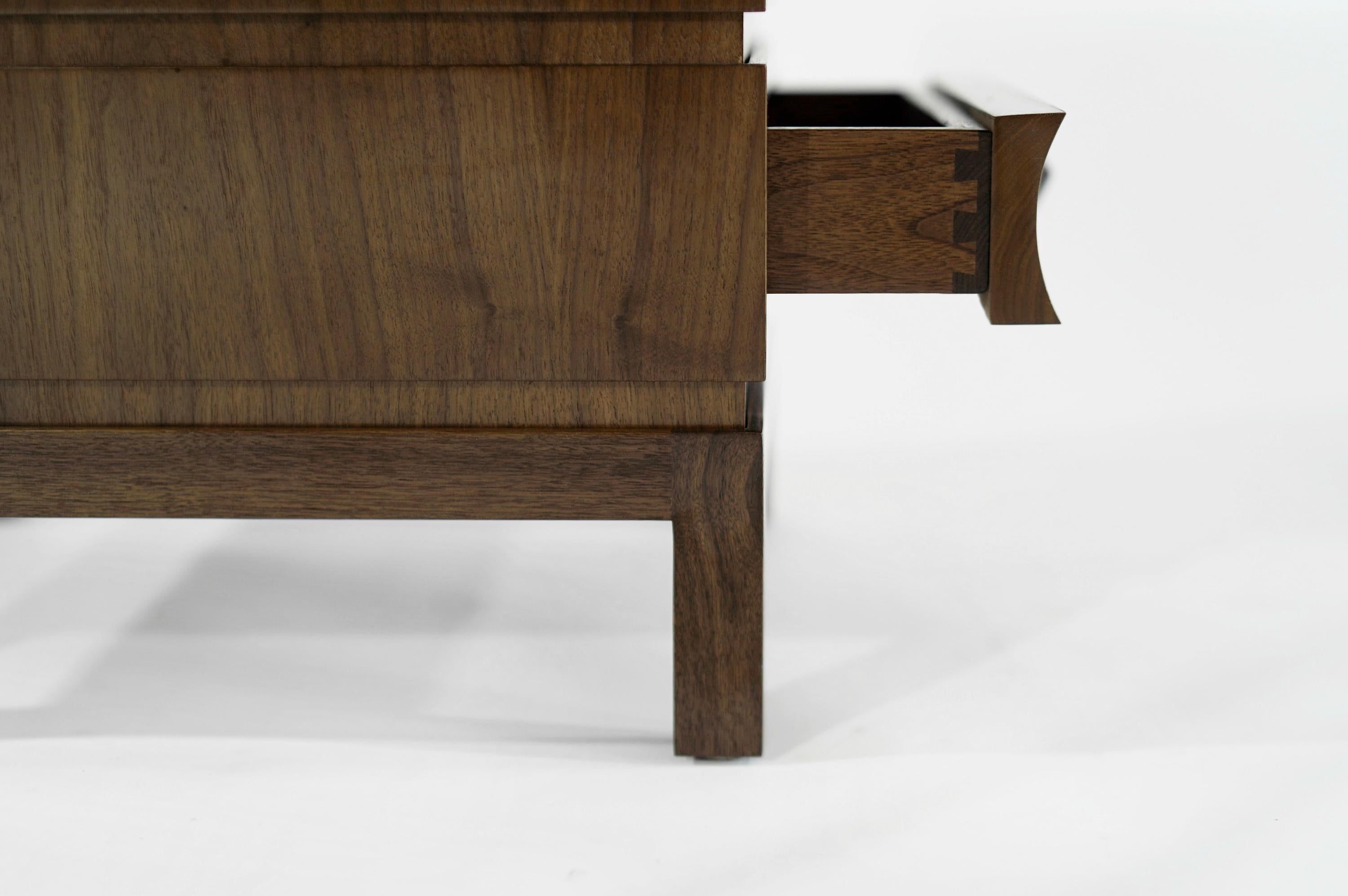 Stamford Modern's Stacked End Tables in Walnut For Sale at 1stDibs