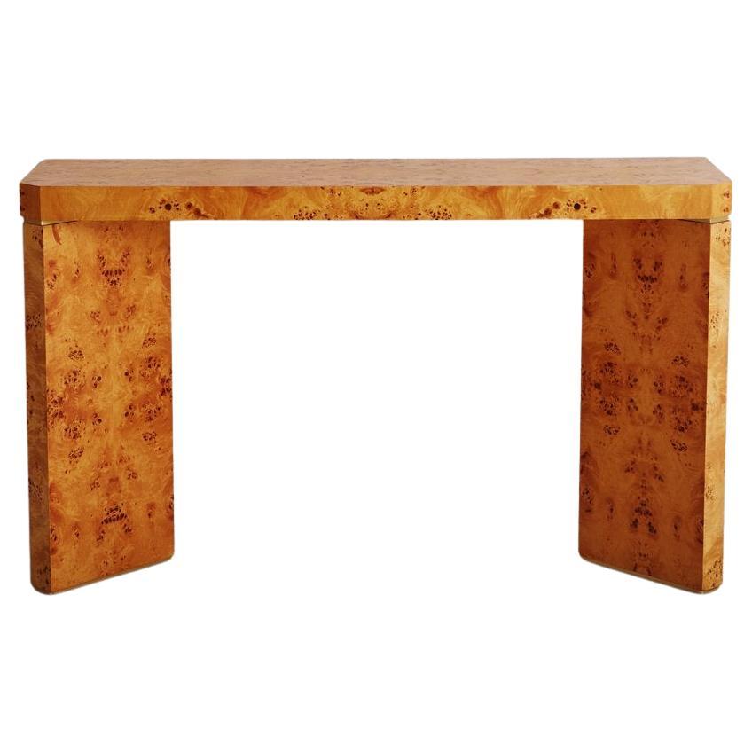 20th Century Painted Cream Beige Console Table with Ornamental Carved ...