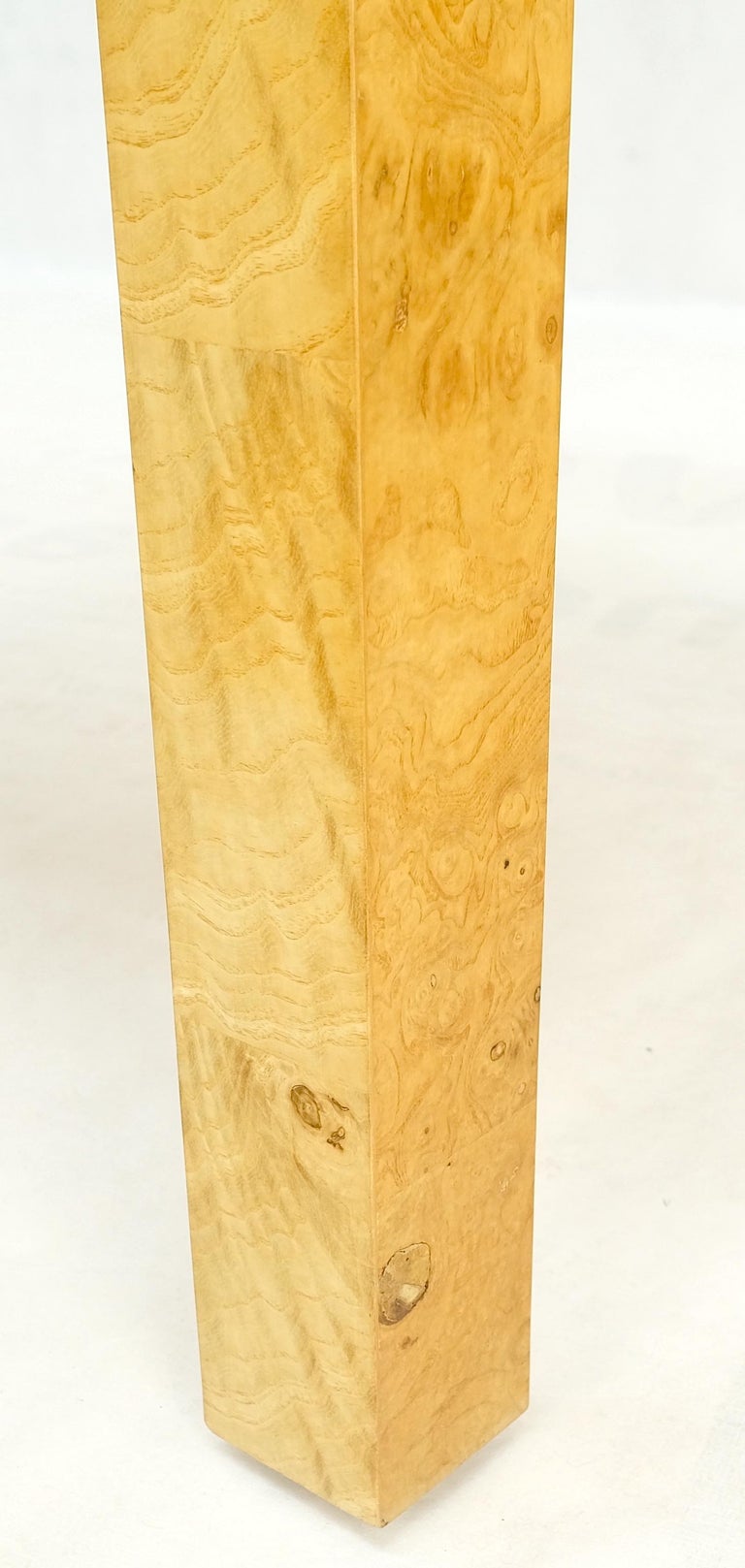 Burl Wood Henredon Square Game Card Small Dining Table Mint! For Sale ...