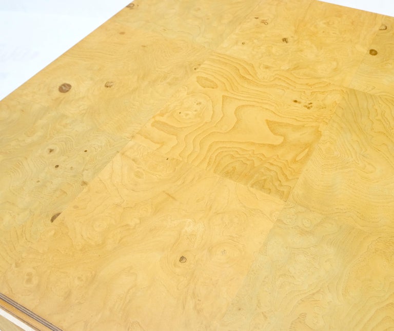 Burl Wood Henredon Square Game Card Small Dining Table Mint! For Sale ...