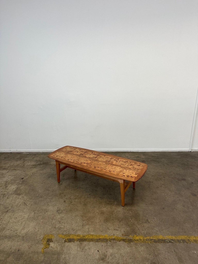 Burl-Wood, Oak, and Alder Coffee Table For Sale at 1stDibs