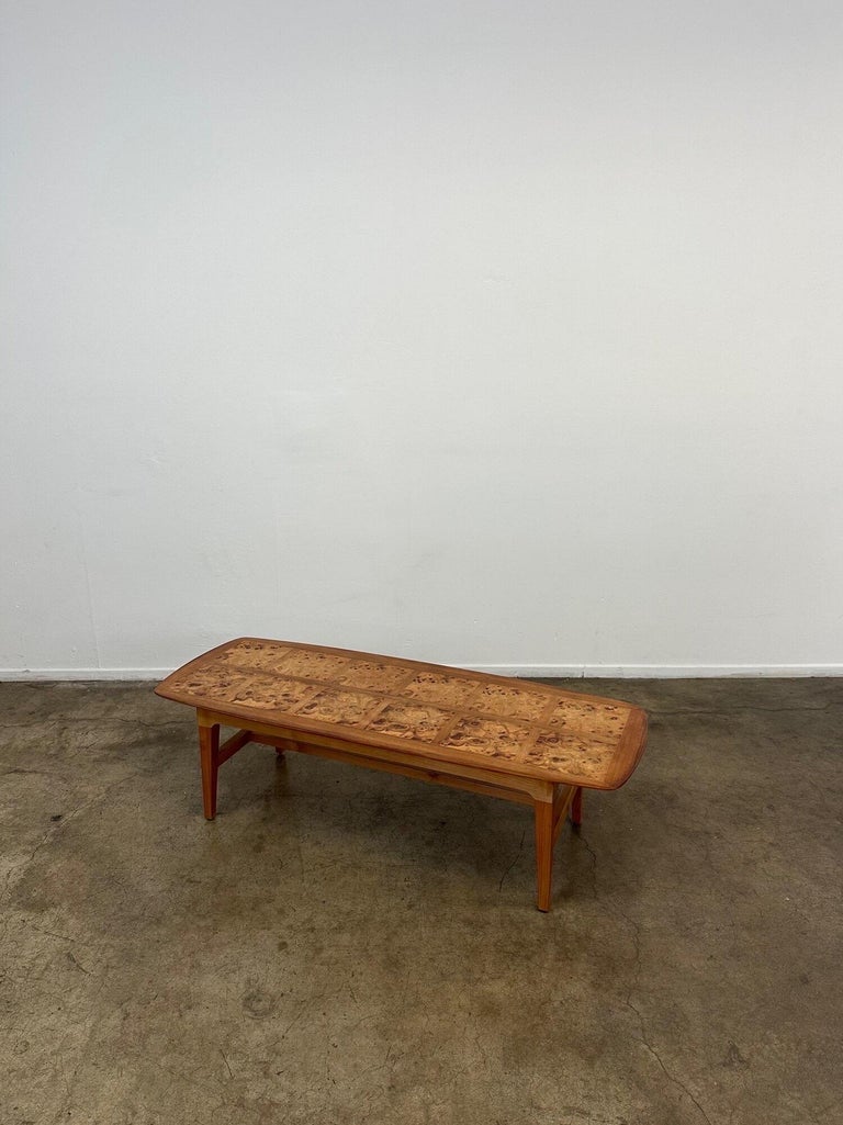 Burl-Wood, Oak, and Alder Coffee Table For Sale at 1stDibs