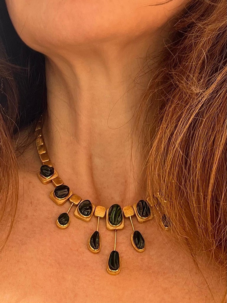 Burle Marx Brazil Necklace with Forma Livre Green Tourmalines For Sale ...