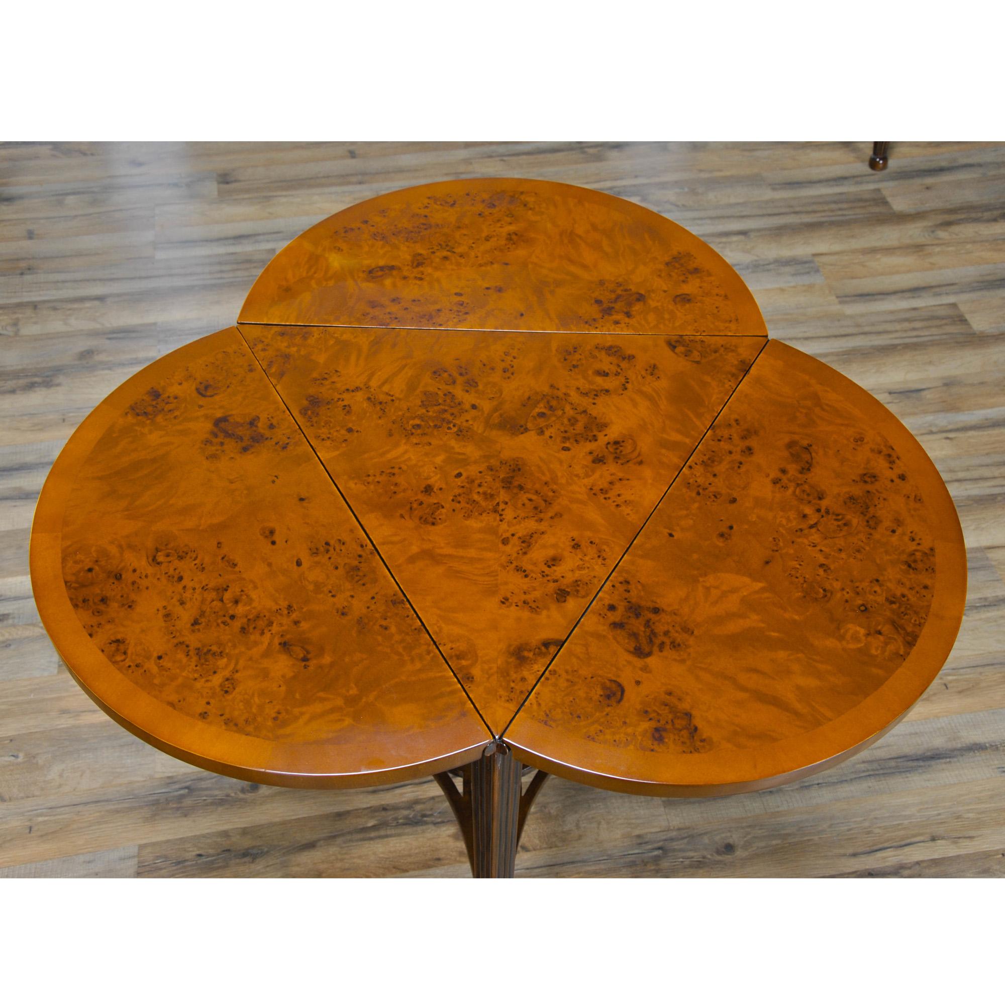 Burled Handkerchief Table For Sale at 1stDibs