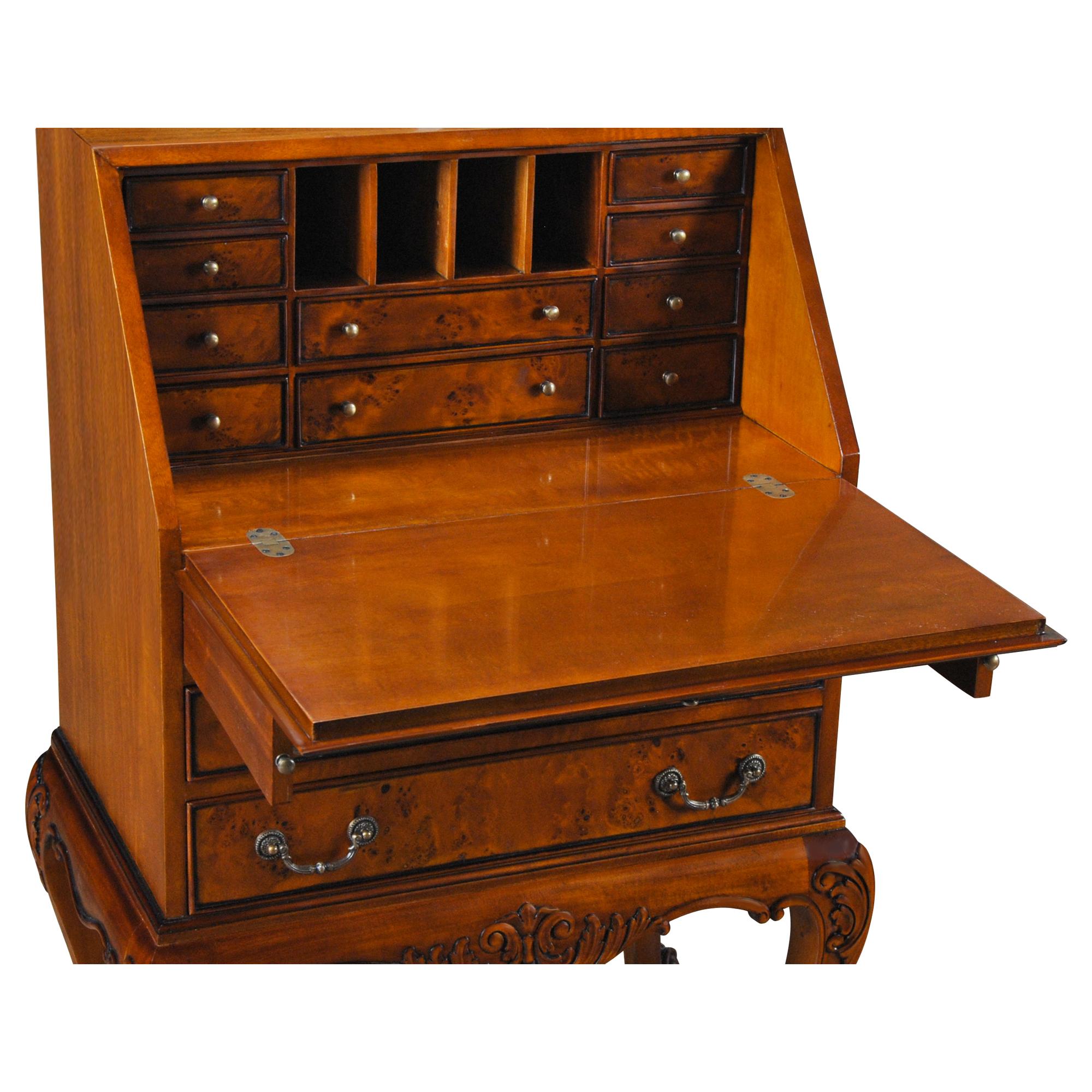 Burled Secretary Desk For Sale at 1stDibs