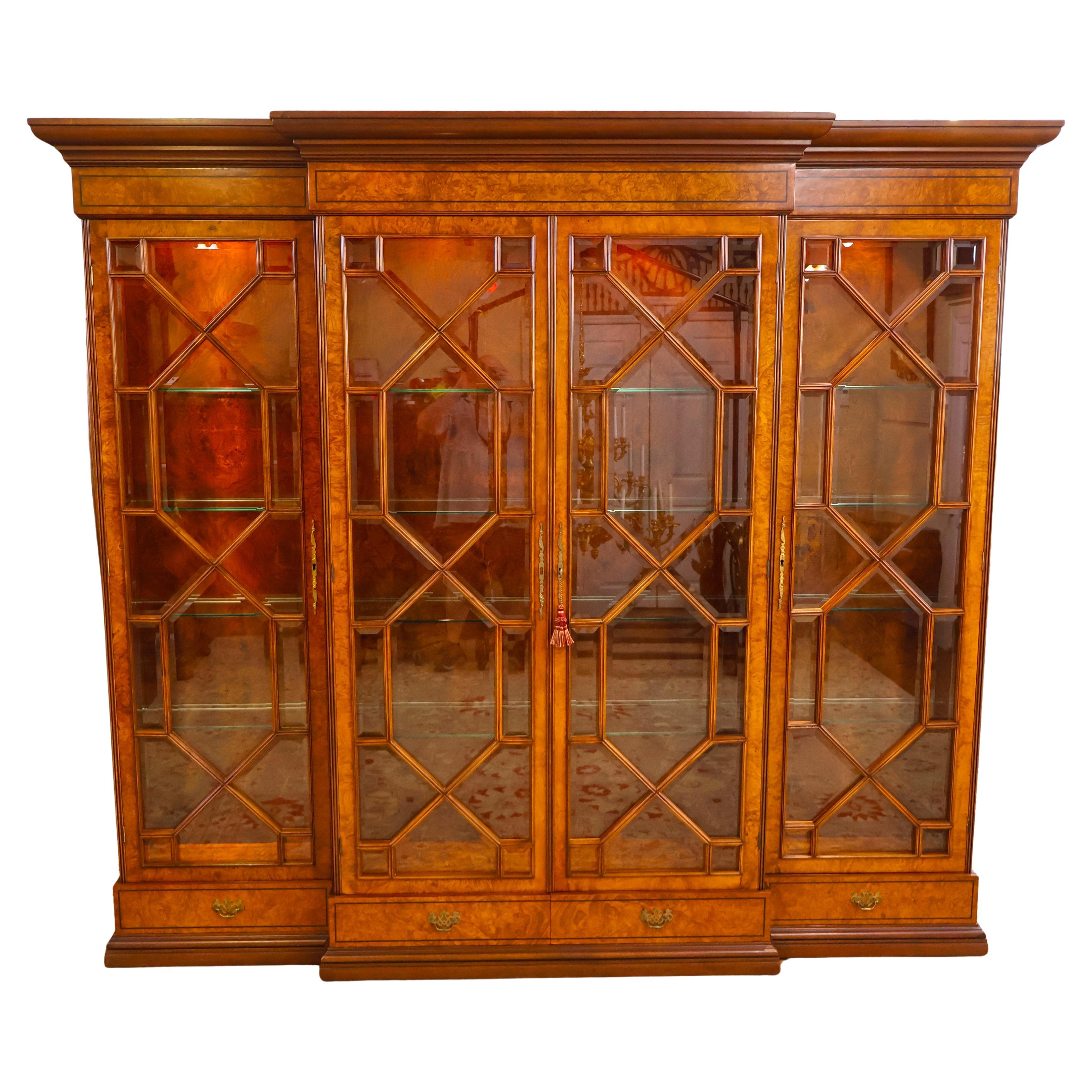Millender Furniture Mahogany Bookcase Breakfront China Cabinet After ...