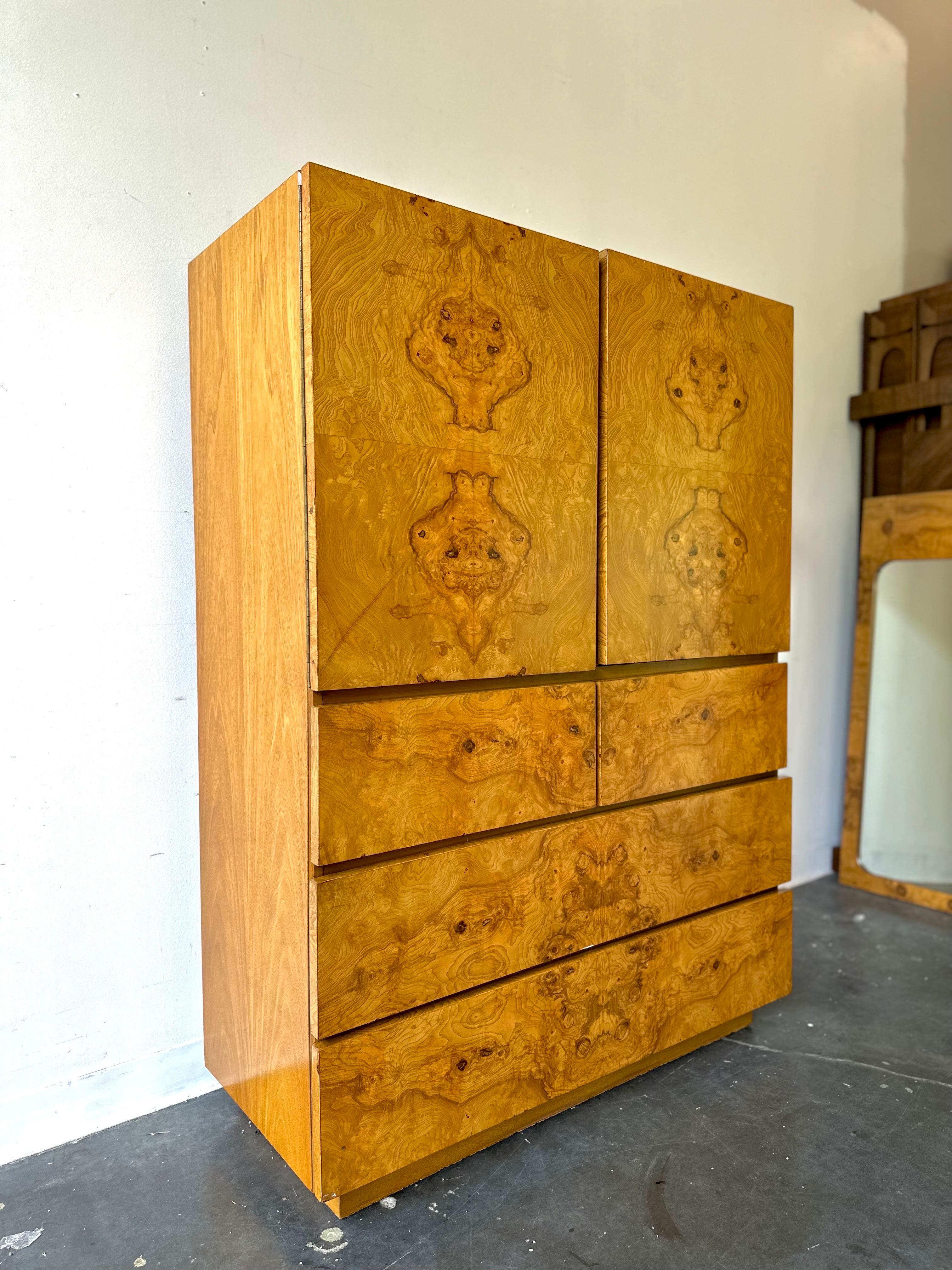 Burlwood Gentleman’s Chest by Lane For Sale at 1stDibs