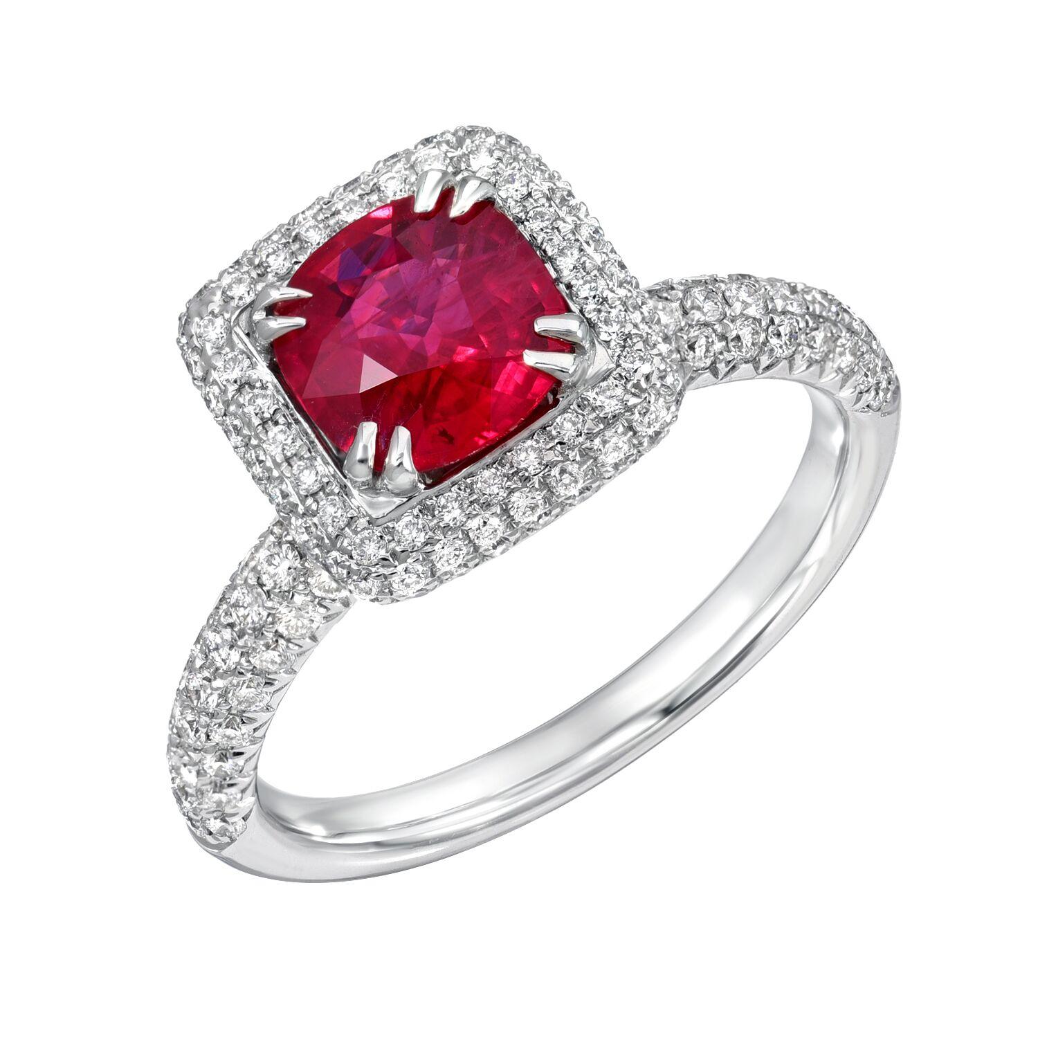 Burma Ruby Ring 1.28 Carats For Sale at 1stDibs | size 7 engagement ...