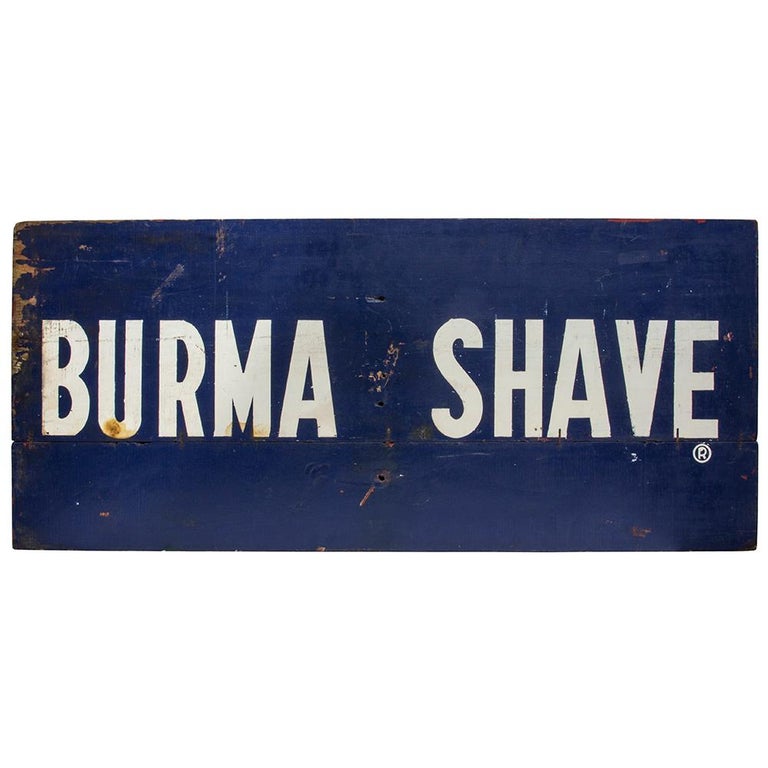 Burma Shave Roadside Signs at 1stDibs