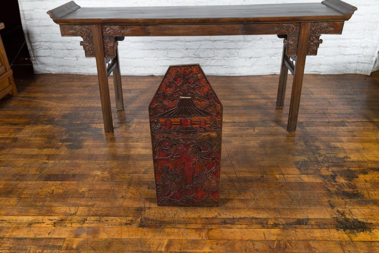 Burmese 19th Century Hand-Carved and Painted Wooden Puppet Show Sign ...