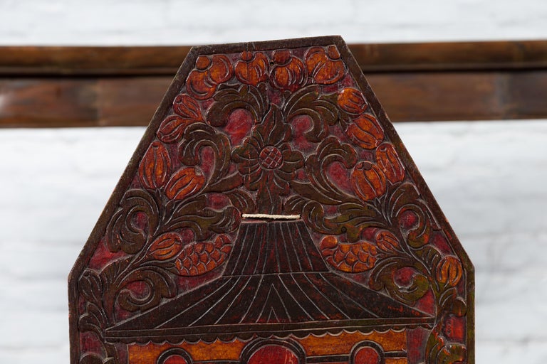 Burmese 19th Century Hand-Carved and Painted Wooden Puppet Show Sign ...