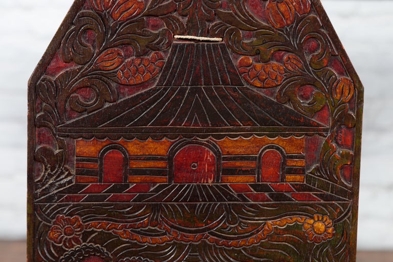 Burmese 19th Century Hand-Carved and Painted Wooden Puppet Show Sign ...