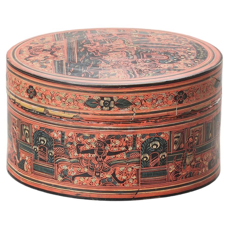 Burmese Lacquer Betel Box and Cover, Late 19th to Early 20th Century ...