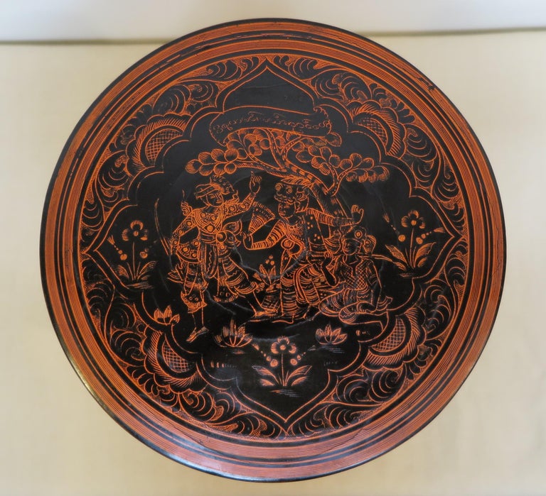 Burmese Lacquerware Betel Box For Sale at 1stDibs