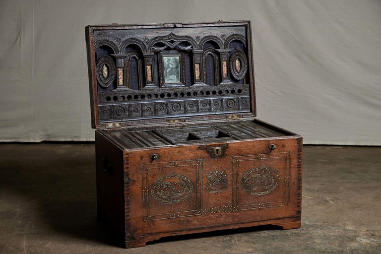 Burmese Ladies Make-Up Trunk For Sale at 1stDibs | ladies trunks, make ...
