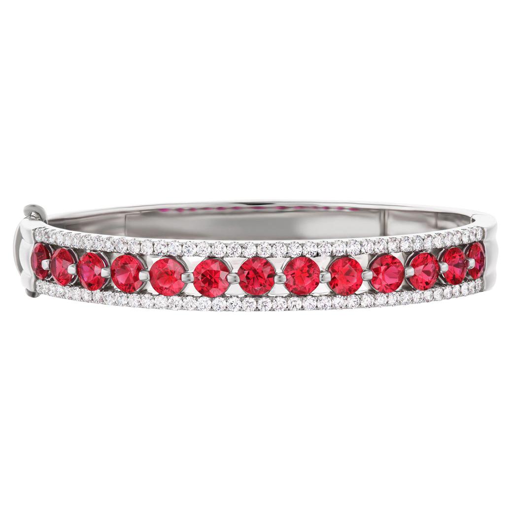 Ruby and Diamond Bangle For Sale at 1stDibs | ruby and diamond bangles ...