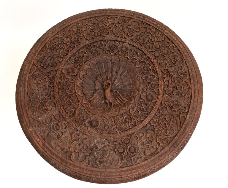 Burmese Side Table Antique Carved Burma Furniture For Sale at 1stDibs