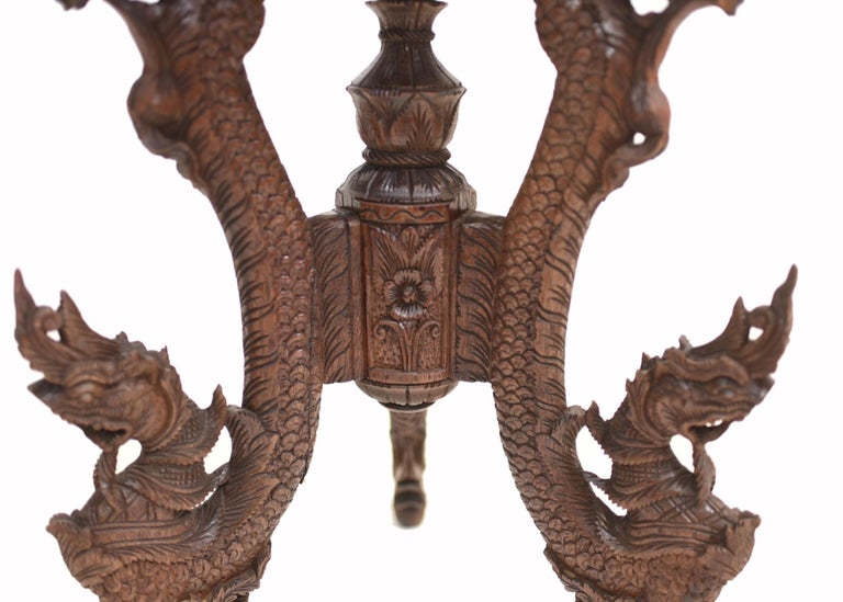 Burmese Side Table Antique Carved Burma Furniture For Sale at 1stDibs