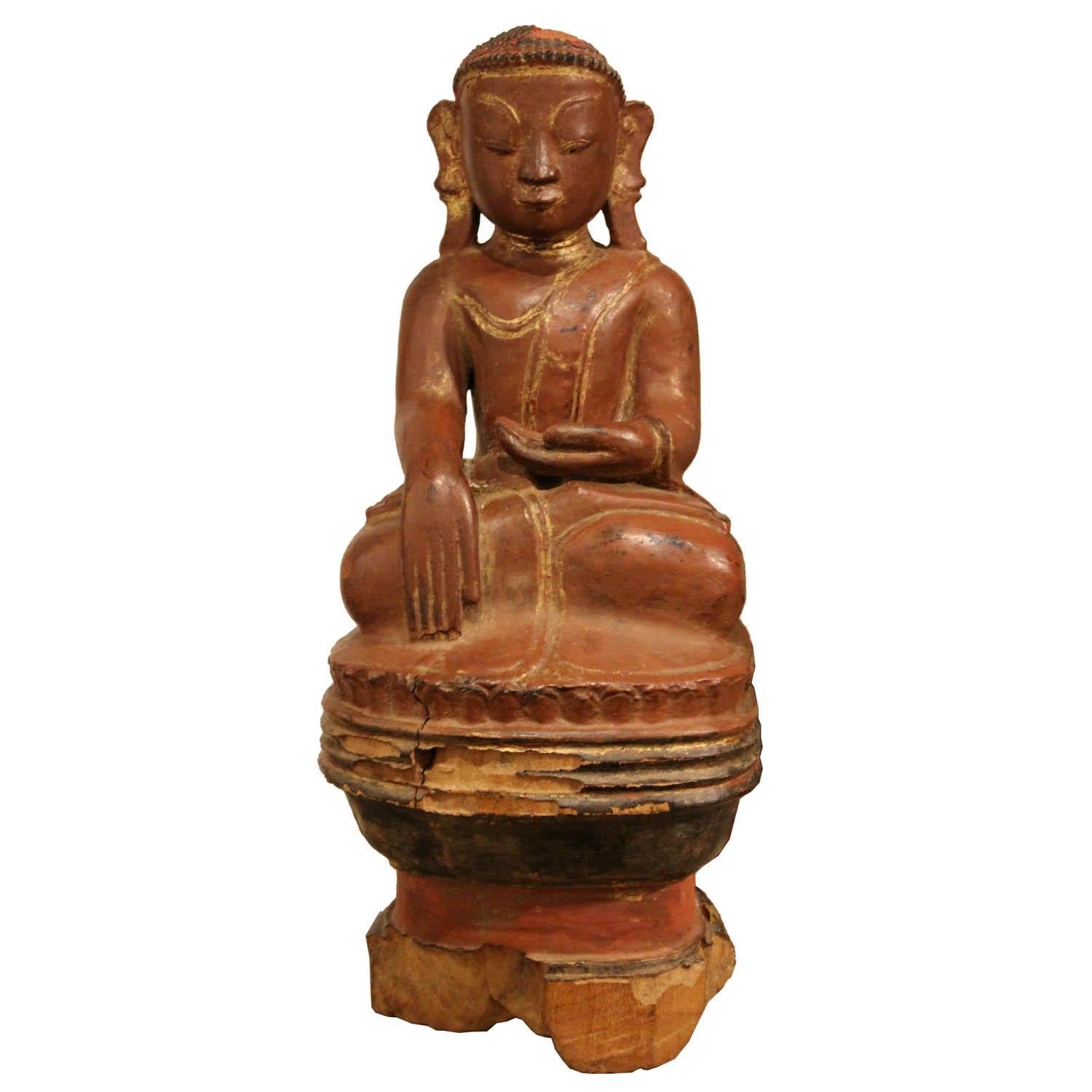 Burmese Sitting Monk at 1stDibs