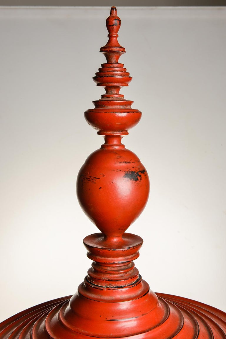 Burmese Temple Offering Red Box "Hsunok", Vintage at 1stDibs