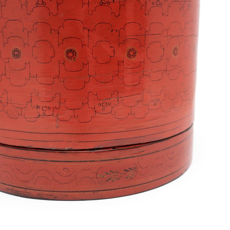 Burmese Yun Lacquer Betel Box, C. 1900 at 1stDibs