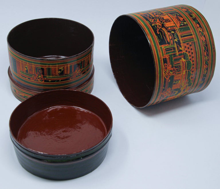 Burmese Yun Lacquered Betel Box at 1stDibs