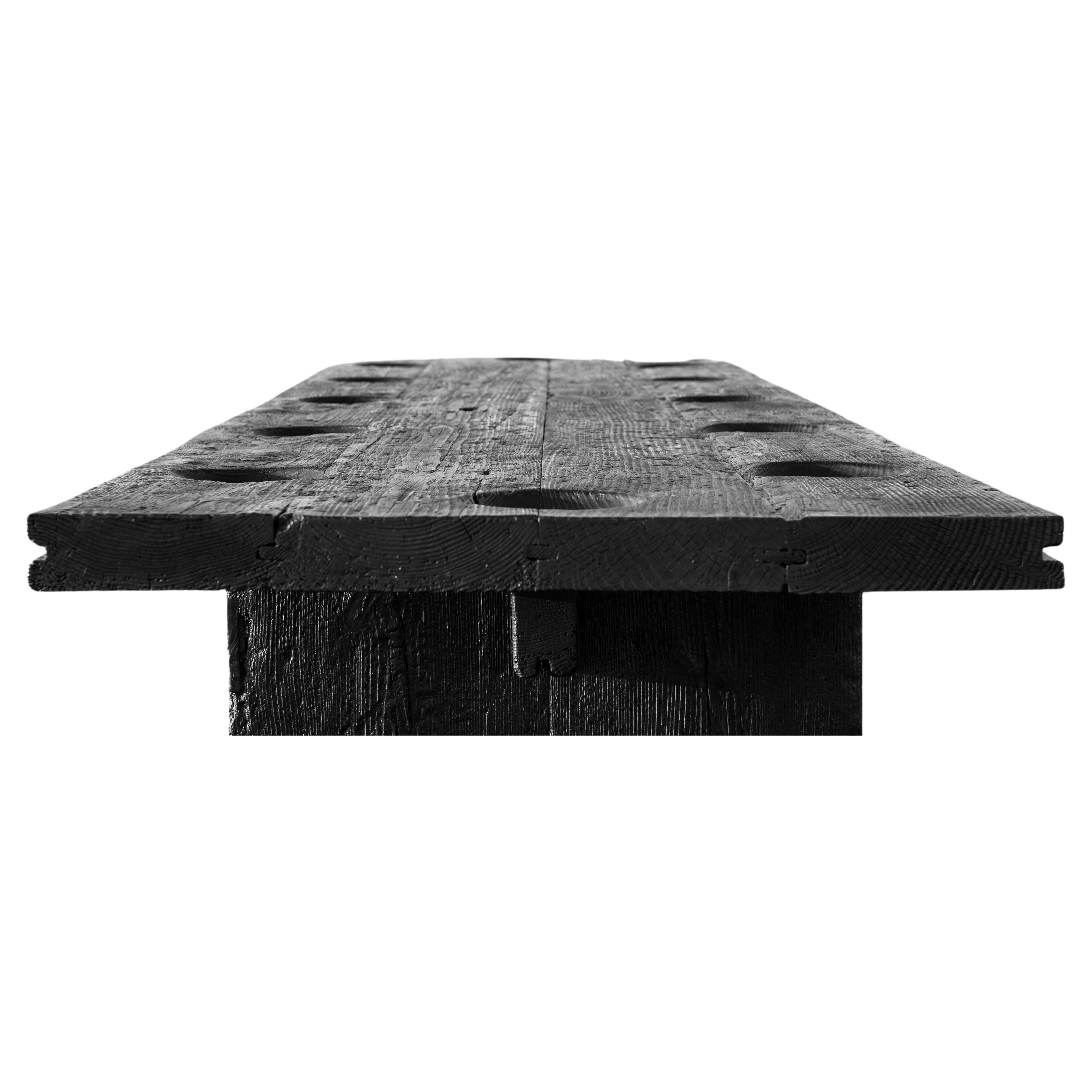 Azores Volcanic Stone and Burned Zazange Wood Pico Dining table For ...