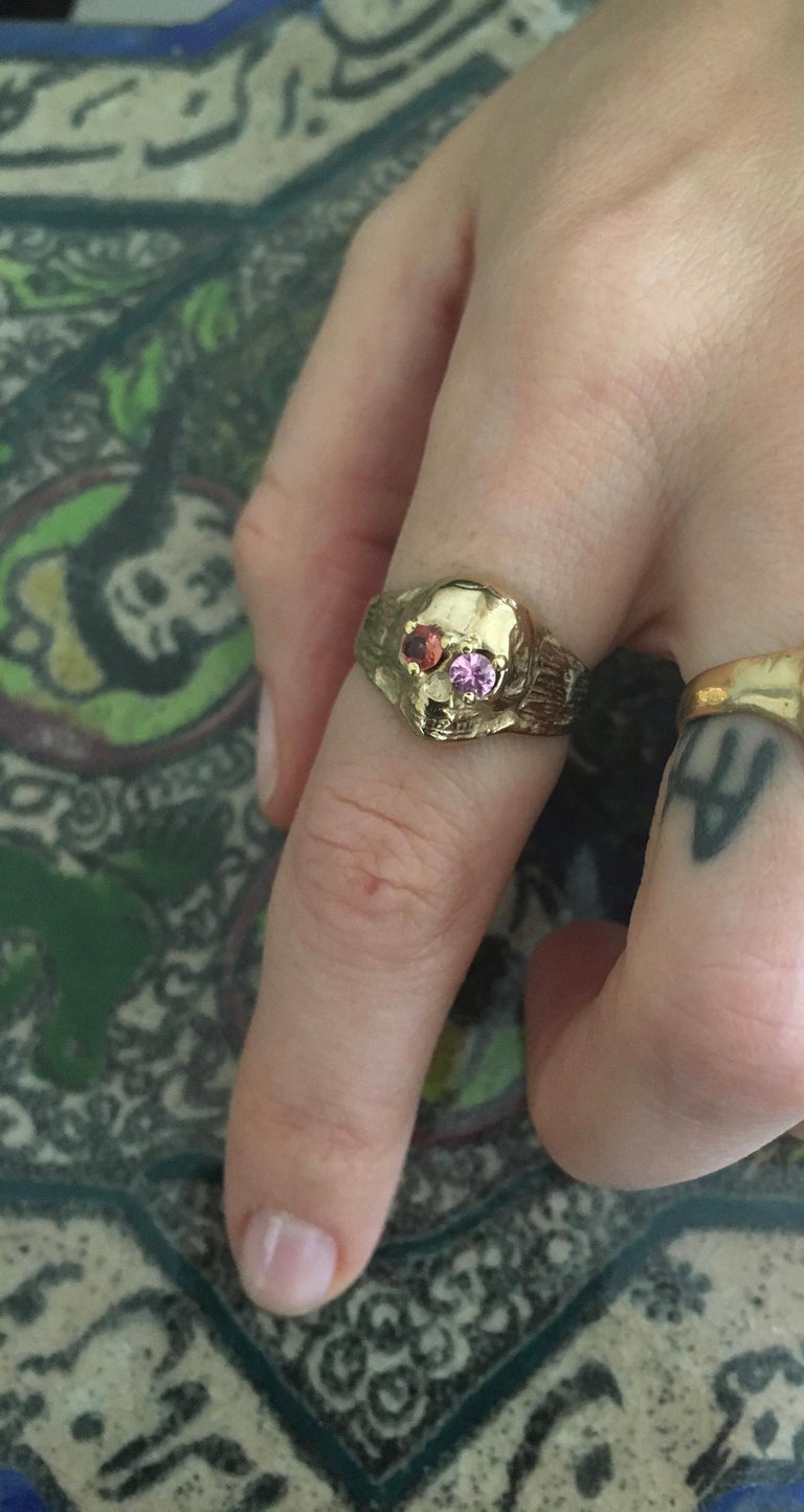Burning Bones Ring, 18 Karat Yellow Gold For Sale at 1stDibs