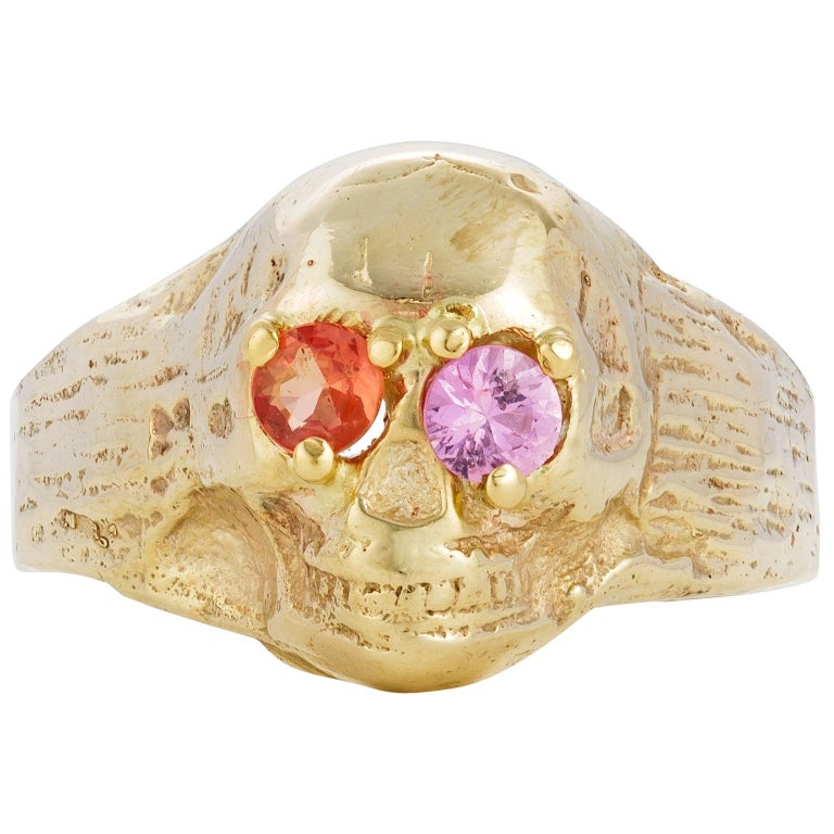 Burning Bones Ring, 18 Karat Yellow Gold For Sale at 1stDibs
