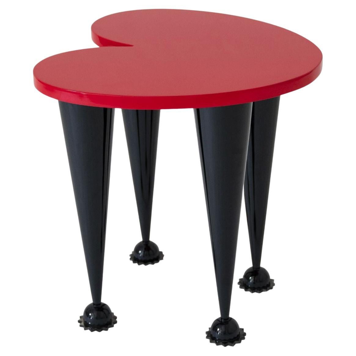 Memphis Milano Style Stool in Black and Red For Sale at 1stDibs