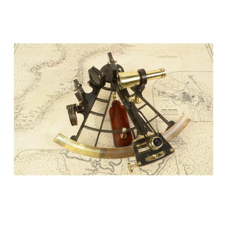 Burnished Brass Sextant Made in the Second Half of the 19th Century at ...