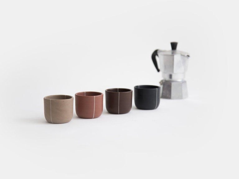 Burnished Clay Cups, Espresso Size, Set of 4 at 1stDibs | clay espresso ...