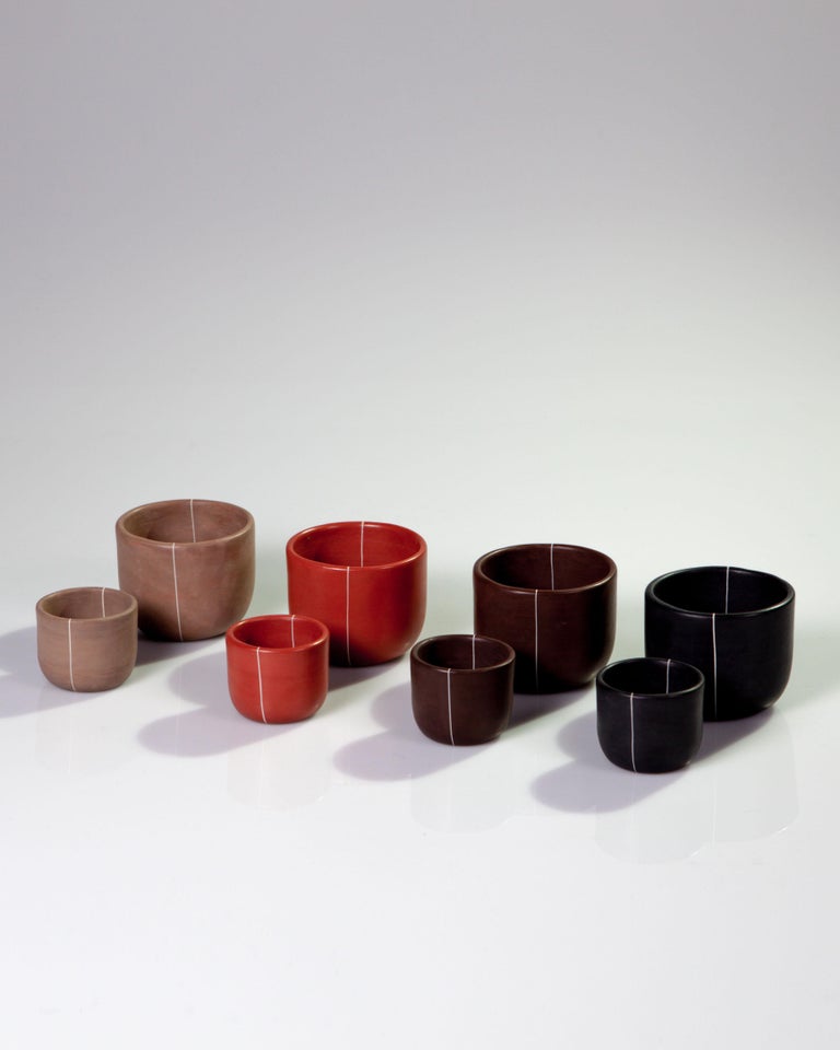 Burnished Clay Cups, Espresso Size, Set of 4 at 1stDibs | clay espresso ...