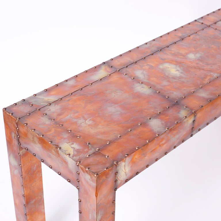 Burnished Copper Console Table For Sale at 1stDibs | burnished copper ...