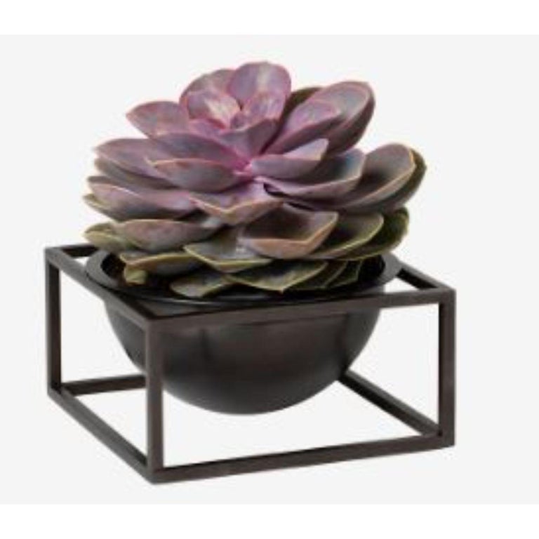 Burnished Copper Small Centerpiece Kubus Bowl by Lassen For Sale at 1stDibs