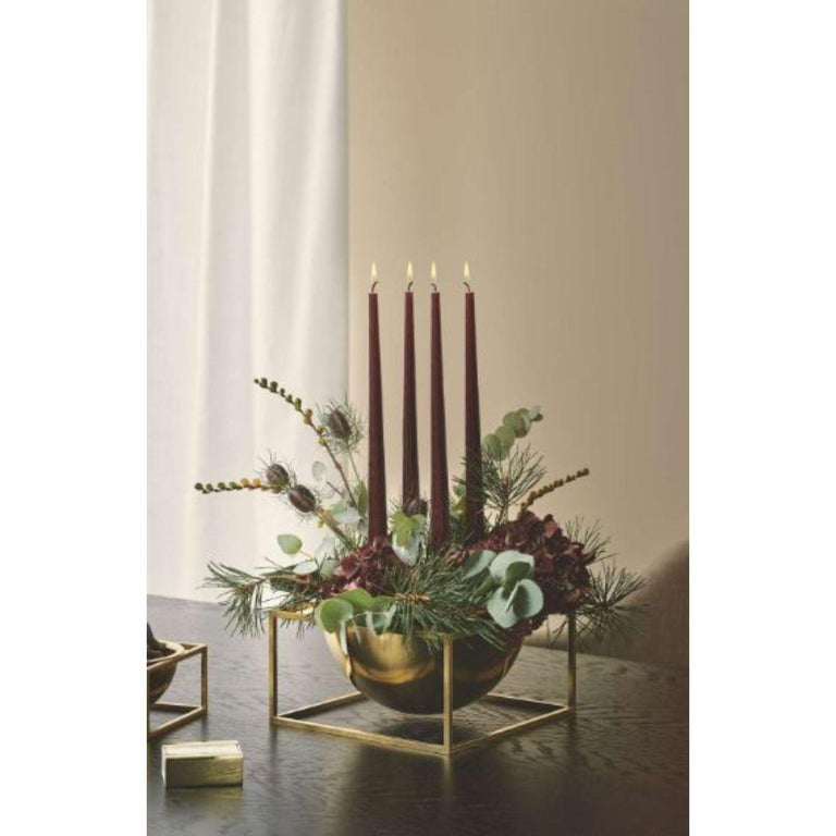 Burnished Copper Small Centerpiece Kubus Bowl by Lassen For Sale at 1stDibs