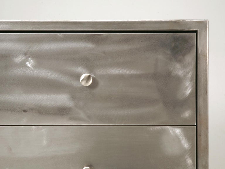 Burnished Steel Chest of Drawers Hand Fabricated by Old Plank Cabinetry ...