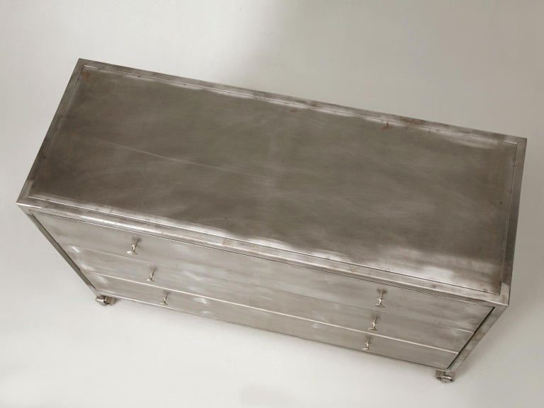Burnished Steel Chest of Drawers Hand Fabricated by Old Plank Cabinetry ...
