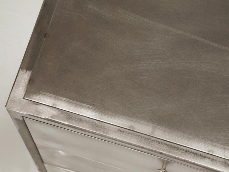 Burnished Steel Chest of Drawers Hand Fabricated by Old Plank Cabinetry ...