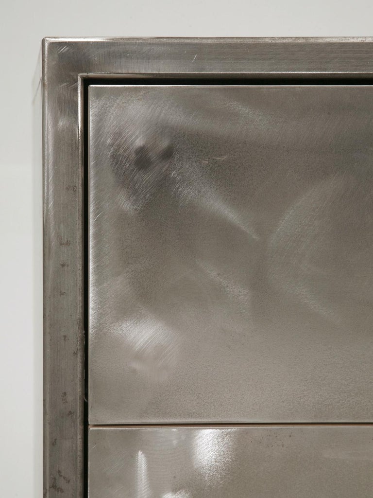 Burnished Steel Chest of Drawers Hand Fabricated by Old Plank Cabinetry ...